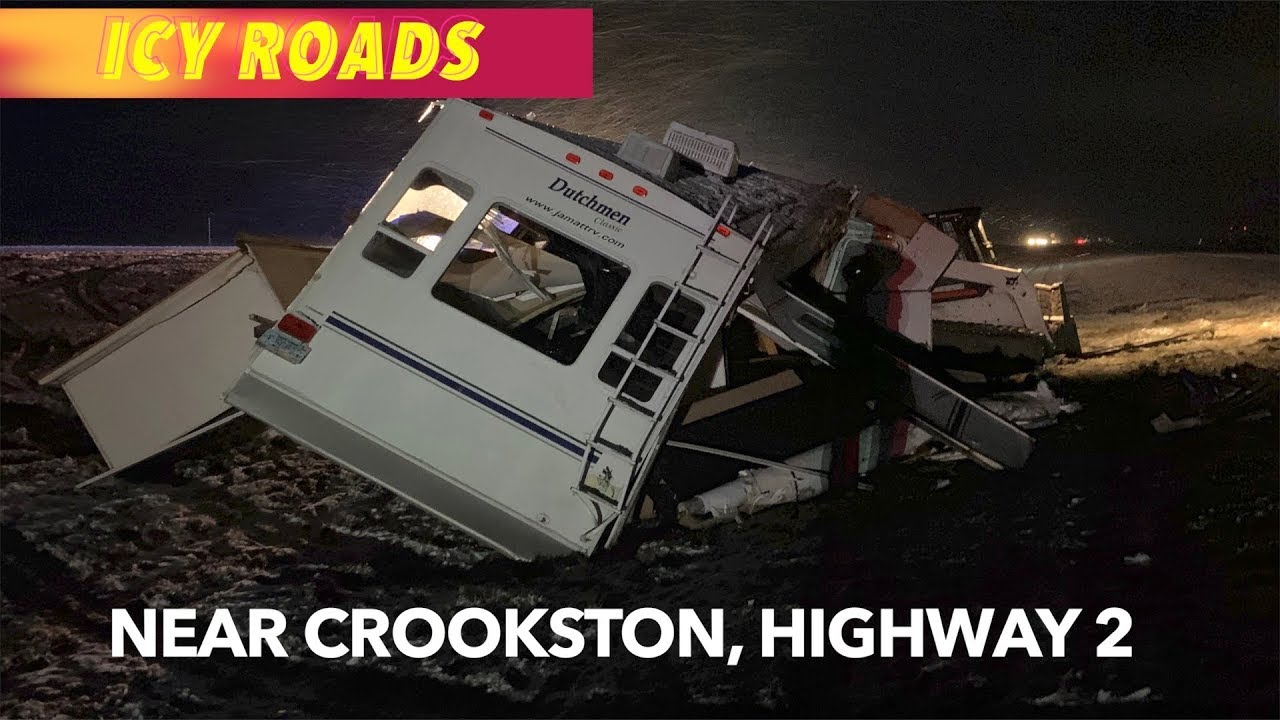 5-TH Wheel Camper Destroyed On Icy Roads In Northern Valley - iNewZ