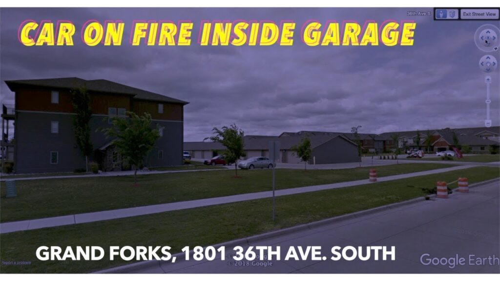 BREAKING NEWS: Car On Fire Inside Grand Forks Garage - iNewZ