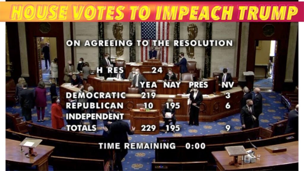 BREAKING NEWS: House Impeaches Trump, Final Vote: 232 To 197 - iNewZ