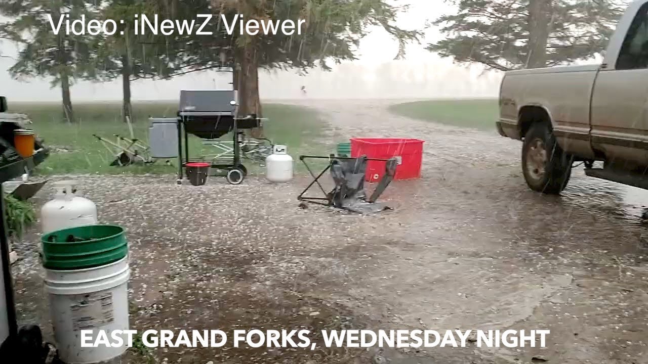 Hail & Rain Rolling Through East Grand Forks Wednesday Night - iNewZ