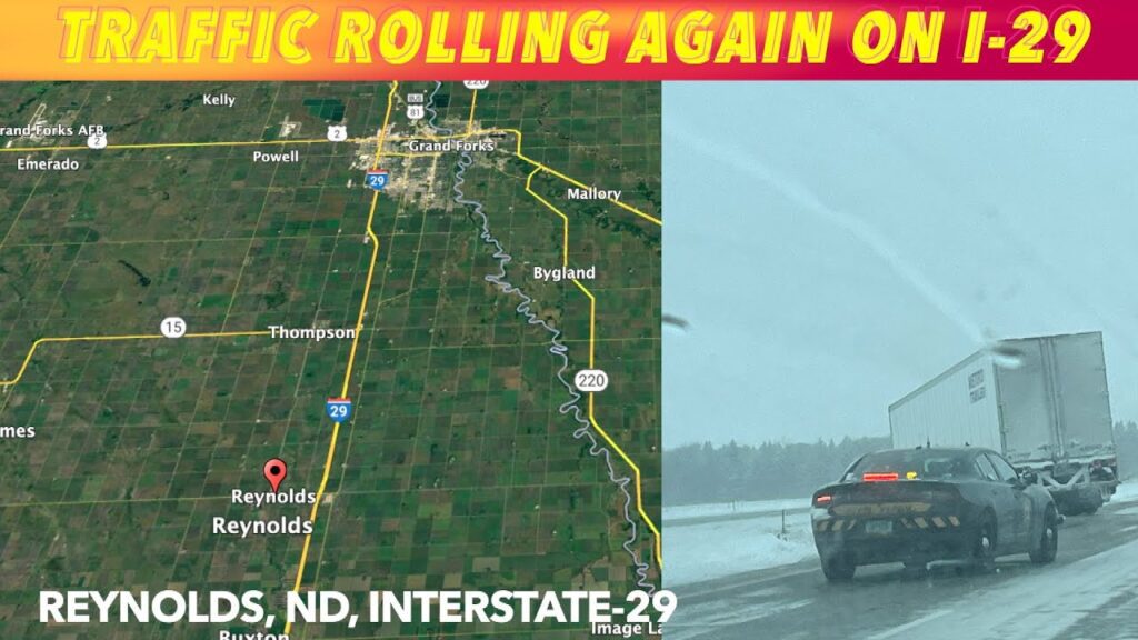 BREAKING NEWS UPDATE: Traffic Rolling Again On I-29 Northern Valley - iNewZ