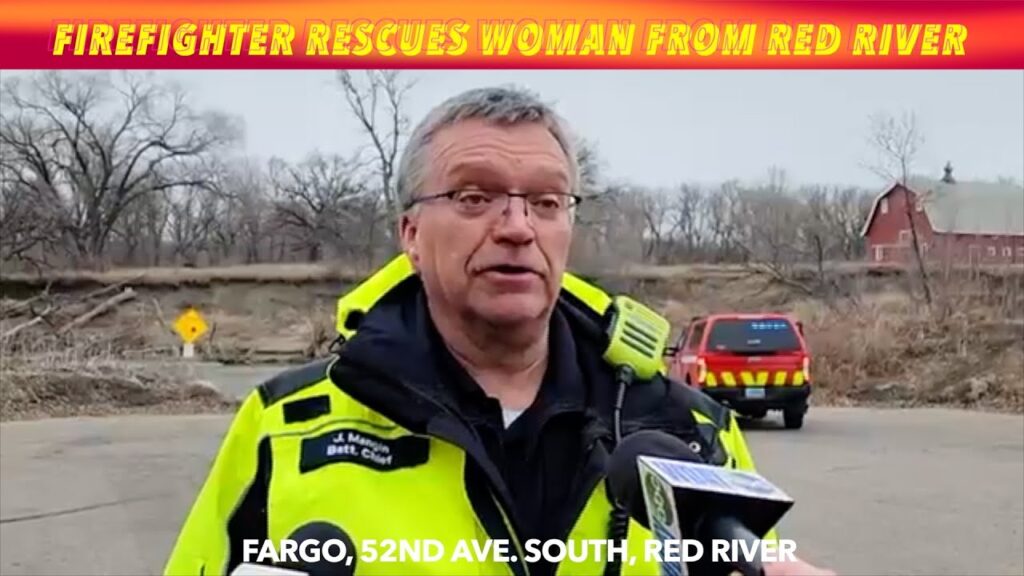 BREAKING NEWS: Firefighter Rescues Woman From Red River In Fargo - iNewZ