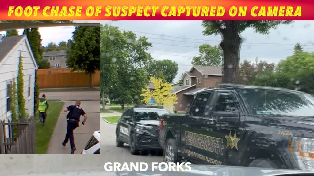 BREAKING NEWS: Grand Forks Police Foot Chase Of Suspect Captured On Camera! - iNewZ