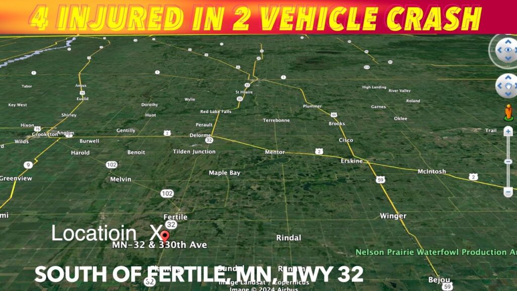 Four Injured In 2-Vehicle Crash Near Fertile, Minnesota Saturday ...