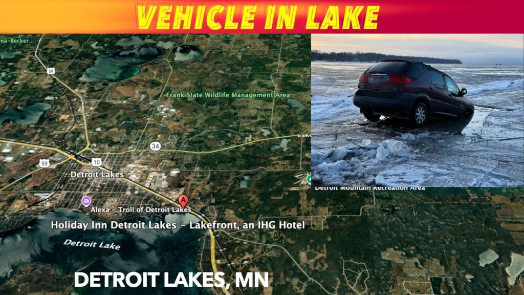 BREAKING NEWS: Vehicle Partially Through Ice On Detroit Lake, MN - iNewZ