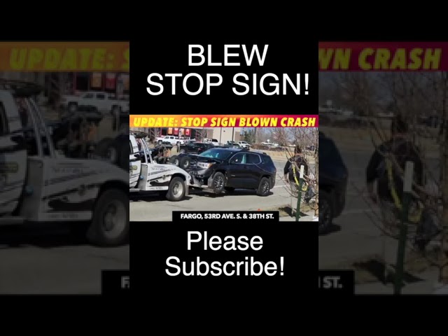 UPDATE: Stop Sign Blown Crash In Fargo - iNewZ