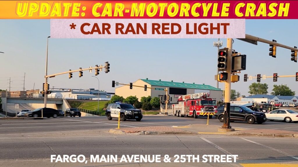 BREAKING NEWS UPDATE: Motorcycle-Car Crash Fargo, Car Ran Red Light - iNewZ