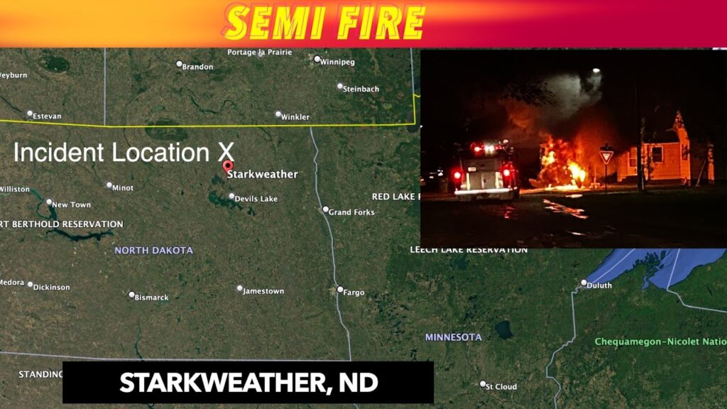 Semi Fire In Starkweather, North Dakota - iNewZ