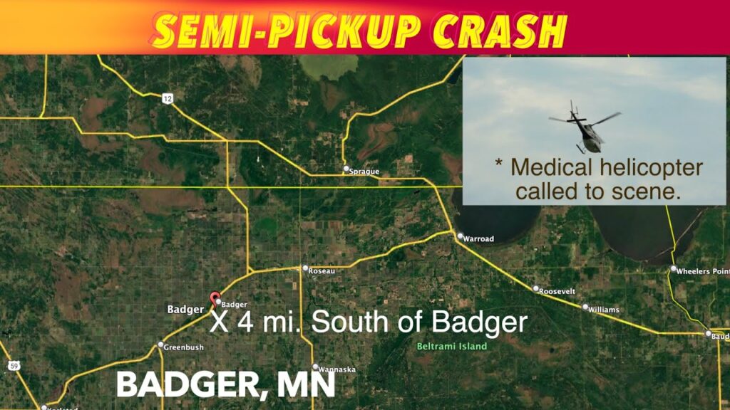 BREAKING NEWS: Report Of Semi-Pickup Crash Near Badger, Minnesota - iNewZ
