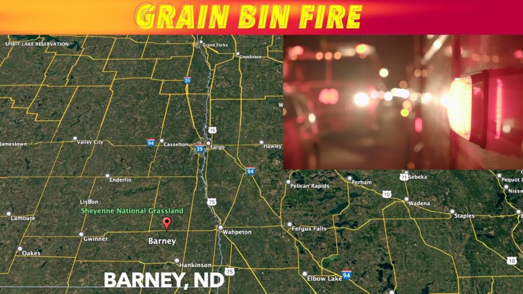 Grain Bin Fire Near Barney, North Dakota - iNewZ