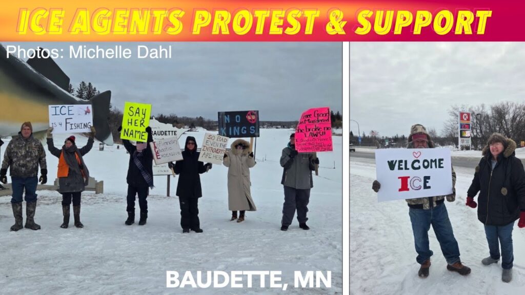 ICE Agents Protest & Support At Baudette, Minnesota - iNewZ